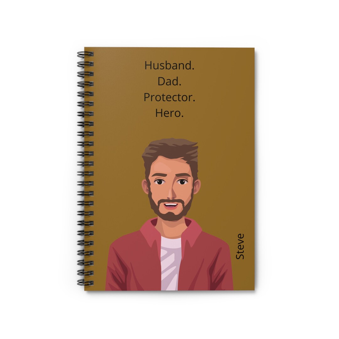Husband Dad Protector Hero, Fathers Day Notebook, Personalized Book for ...