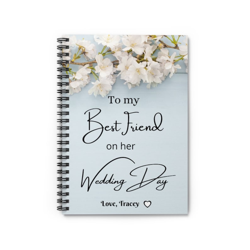 To My Best Friend on Her Wedding Day Personalized Notebook - Etsy
