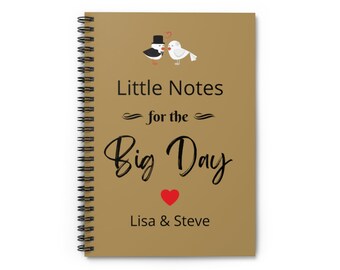 Little Notes for the Big Day, Personalized, 5 X 7 Wedding Notebook ...