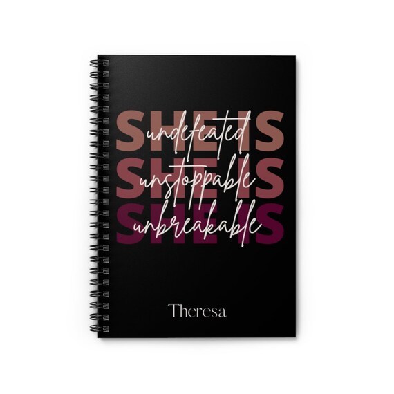 Custom Spiral Notebook Personalized Notebook for Women - Etsy