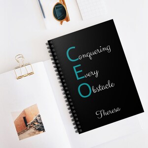 CEO Journal, Custom Name Spiral Notebook, Personalized Notebook for ...
