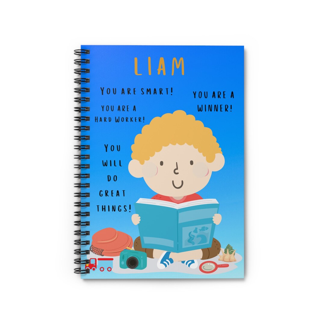 Custom Spiral Notebook, Personalized Notebook for Kids, Affirmation for ...