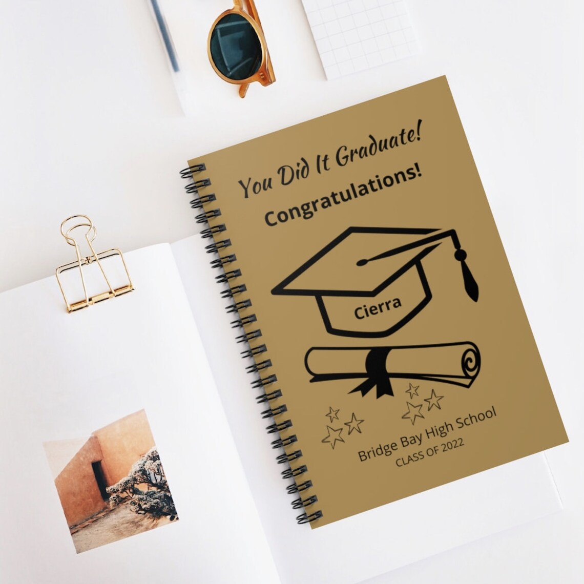 Congratulations Graduate, You Did It Graduation Notebook, Personalized ...