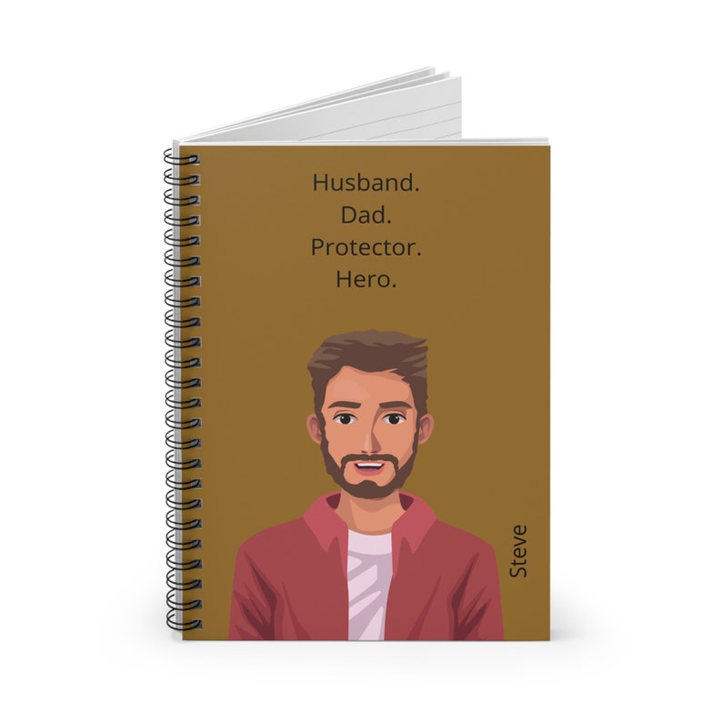 Husband Dad Protector Hero, Fathers Day Notebook, Personalized Book for ...