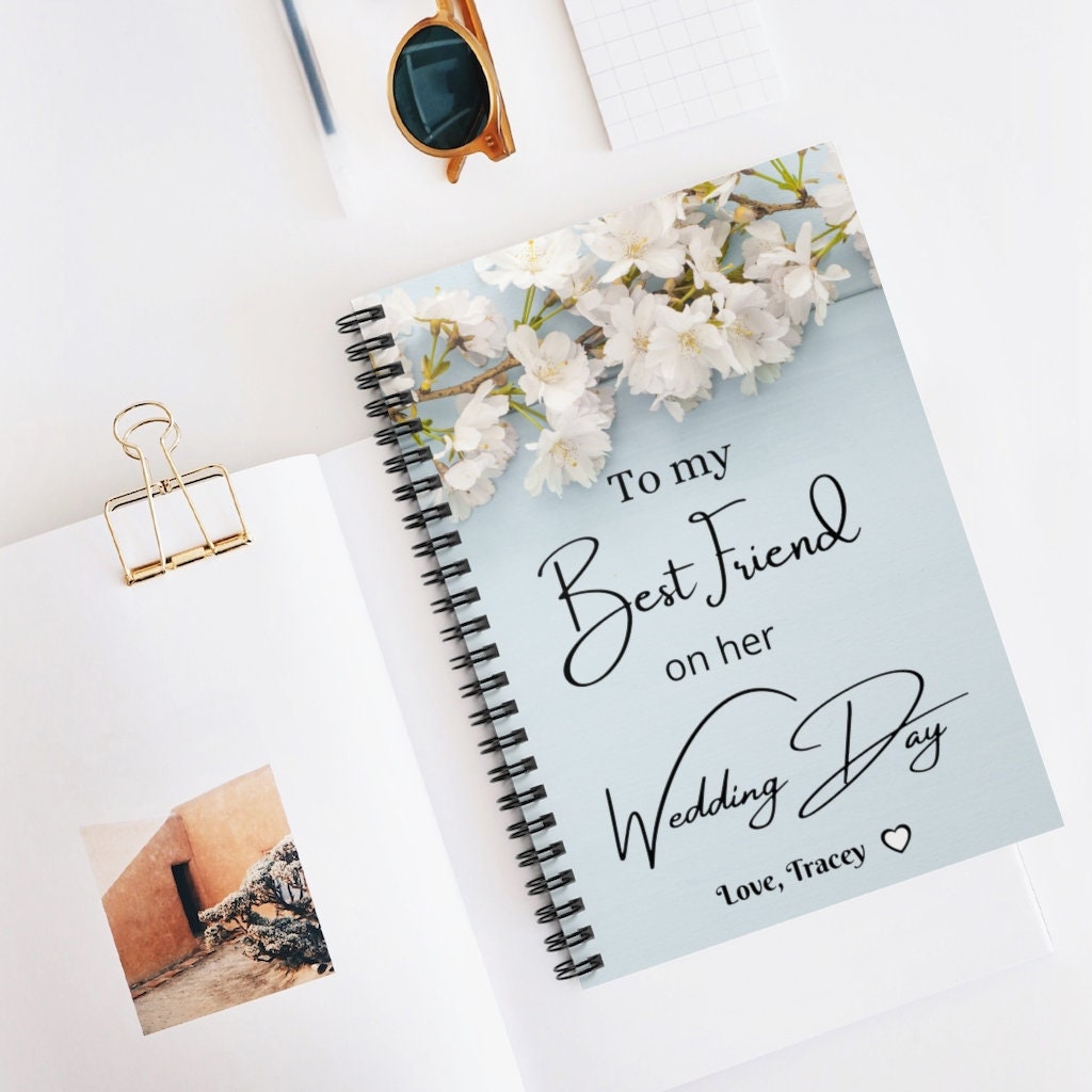 To My Best Friend on Her Wedding Day Personalized Notebook - Etsy