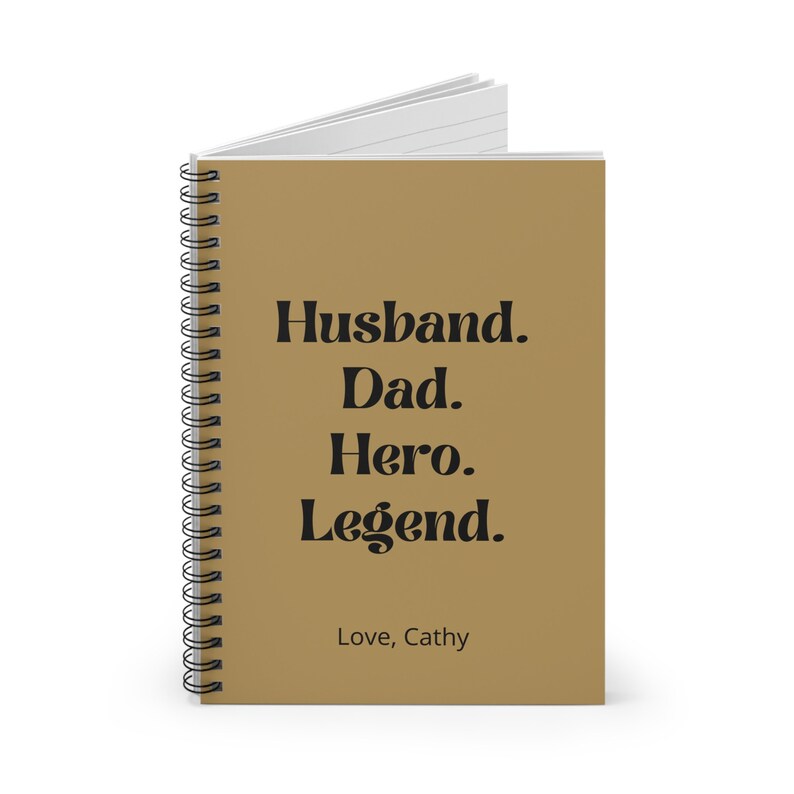 Husband Dad Hero Legend, Fathers Day Notebook, Personalized Book for ...