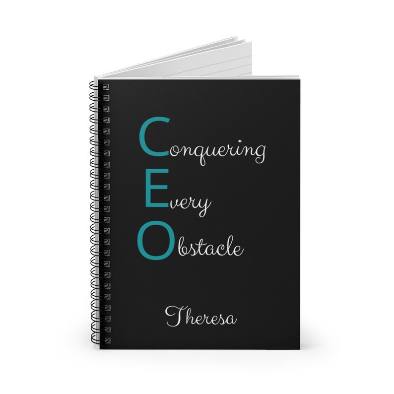 CEO Journal, Custom Name Spiral Notebook, Personalized Notebook for ...