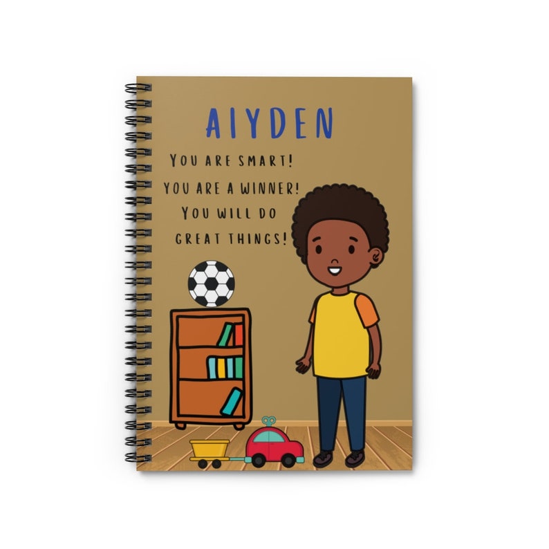 Custom Spiral Notebook Personalized Notebook for Kids Black - Etsy