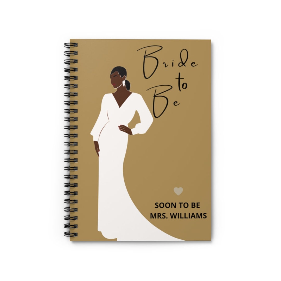Bride to Be, Spiral Notebook, Personalized Notebook, Bride to Be ...