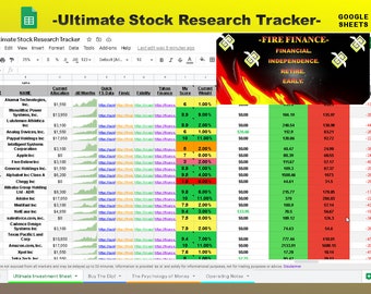 Research Tracker - Etsy