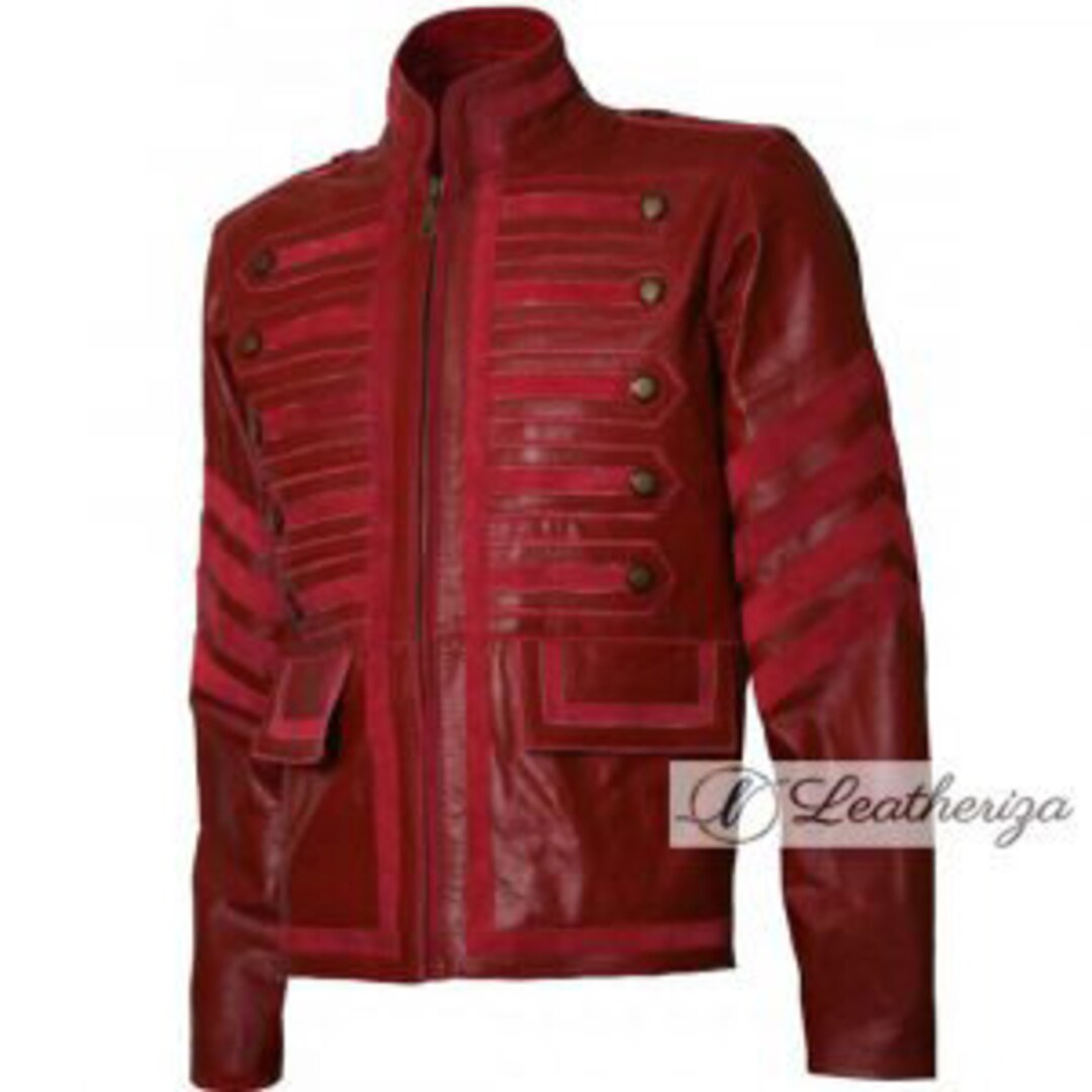 Mens Dark Red Classical Avatar Leather Jacket - Etsy