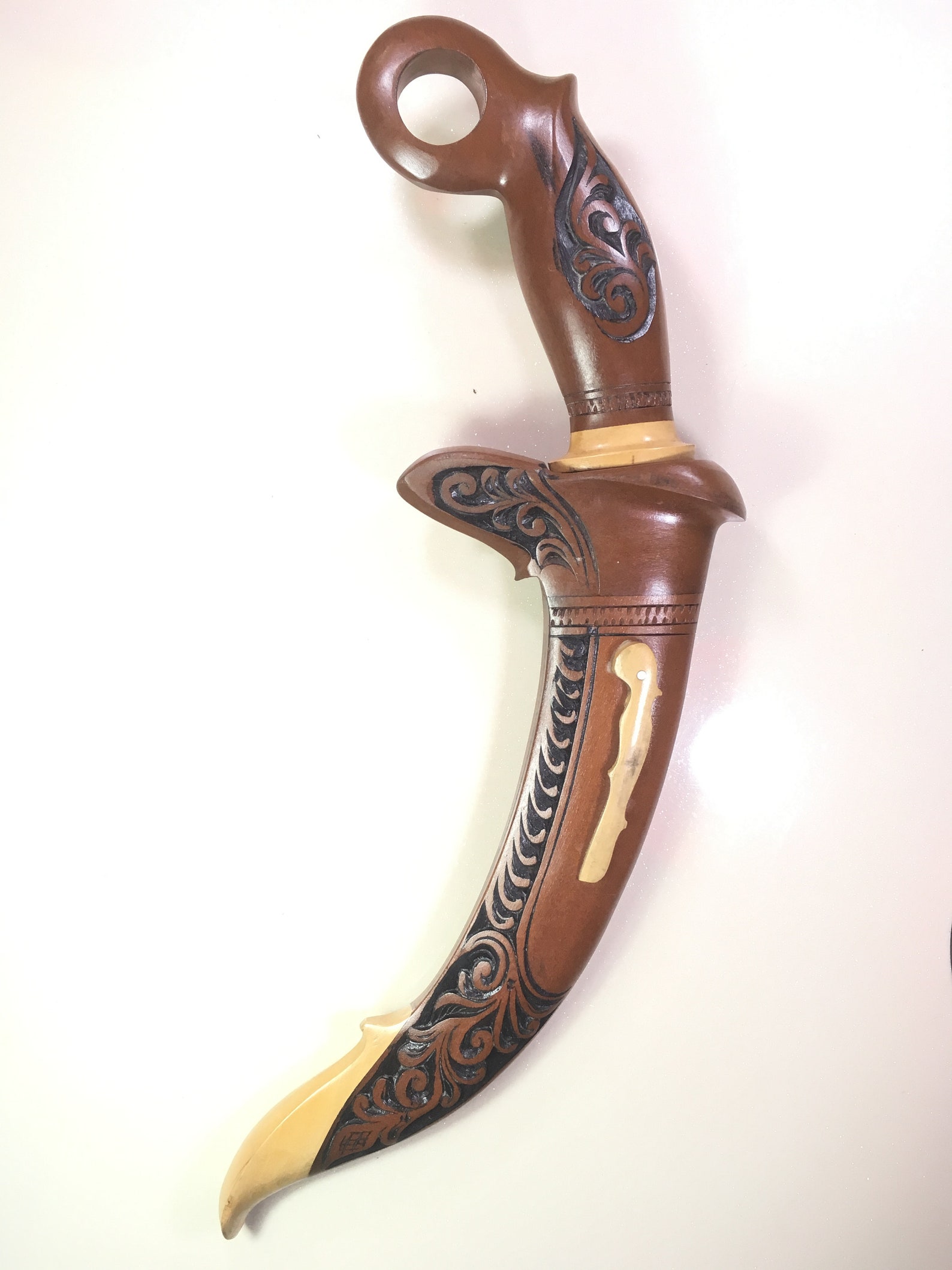 ULTIMATE UNIQUE KARAMBIT Carved by Hand Traditionally Handmade From ...