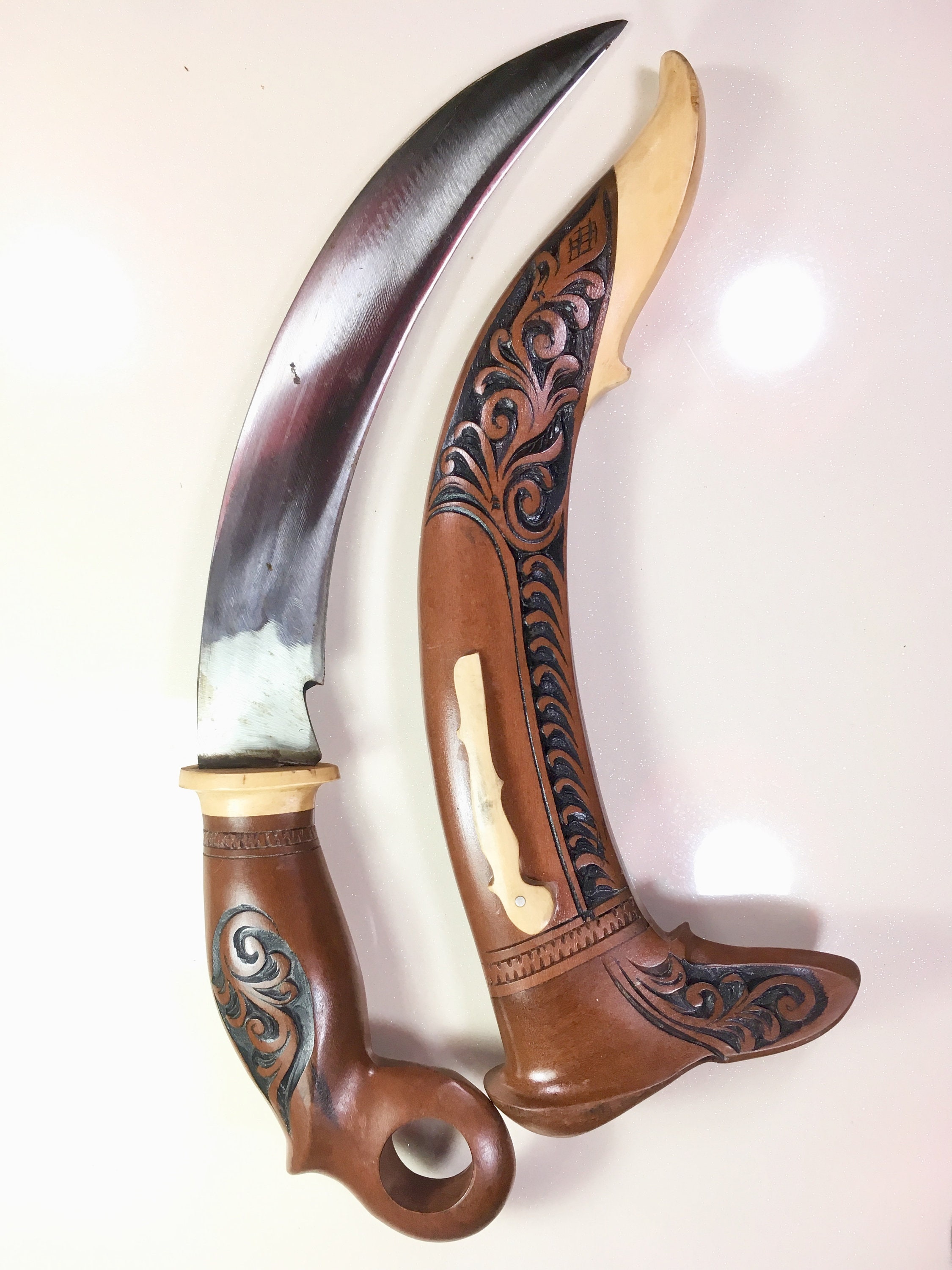 ULTIMATE UNIQUE KARAMBIT Carved by Hand Traditionally Handmade From ...