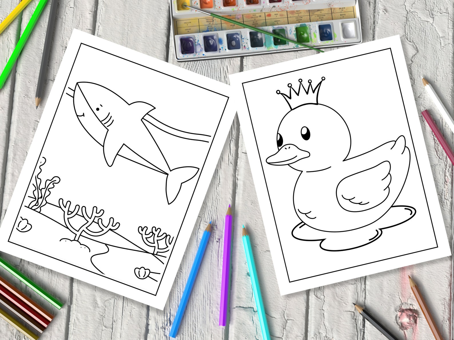 Printable Animal Coloring Pages for Kids, Cute Animal Coloring Sheets ...