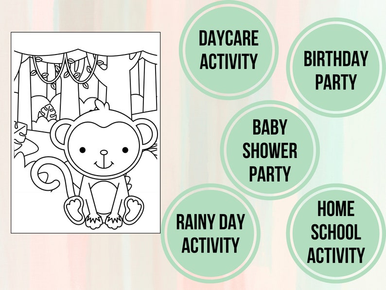 Printable Animal Coloring Pages for Kids, Cute Animal Coloring Sheets ...