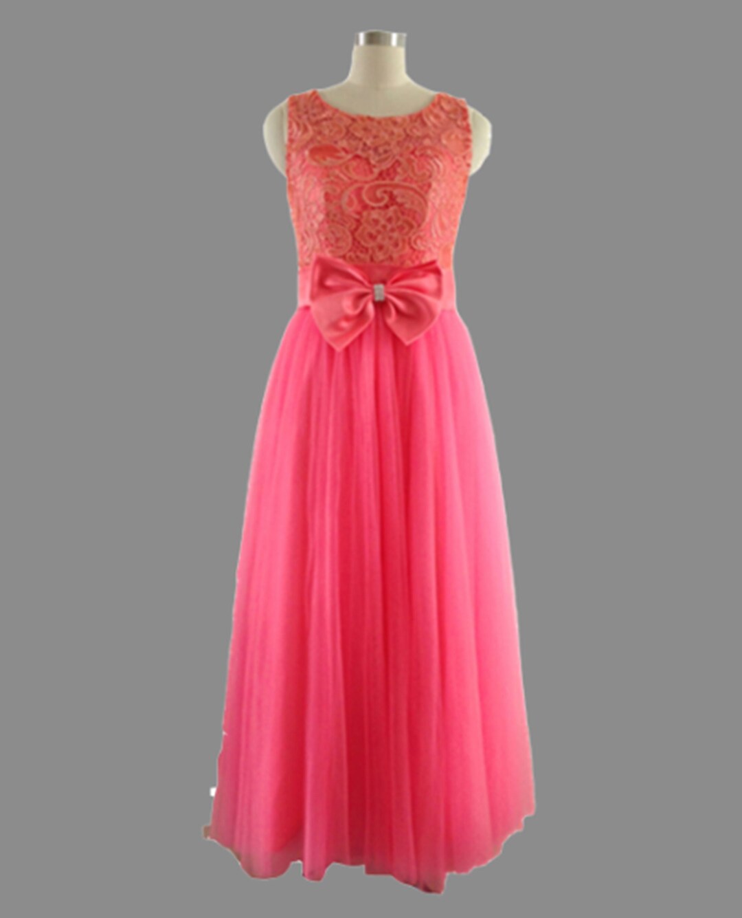Straps Scoop Neck Lace Princess Lace up Back Floor Length - Etsy