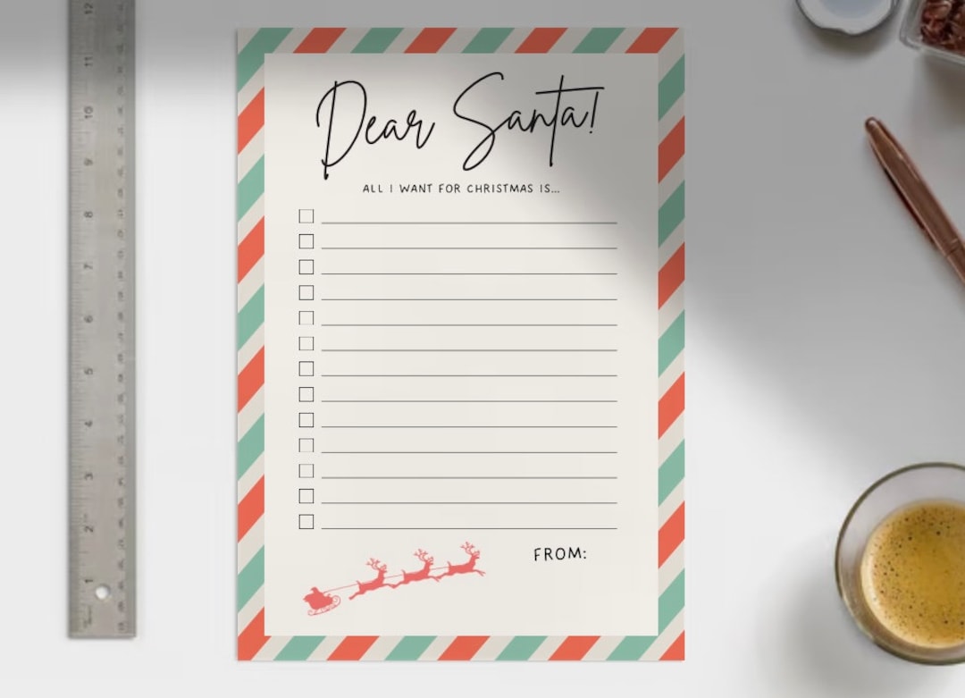 A4 Letter to Santa Realistic Letter Reply From Santa - Etsy