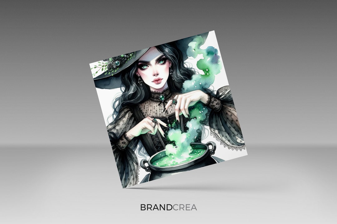 Printable Happy Halloween Watercolour Cards Digital Unique Gift Festive ...