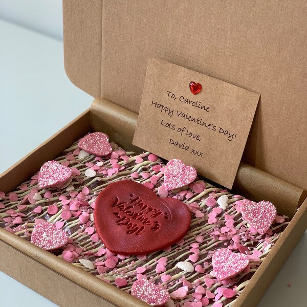 Heart Chocolate Slab - Etsy UK