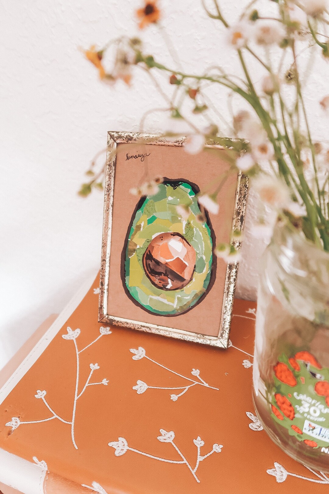Original Framed Avocado Collage Artwork Made With Recycled Materials - Etsy