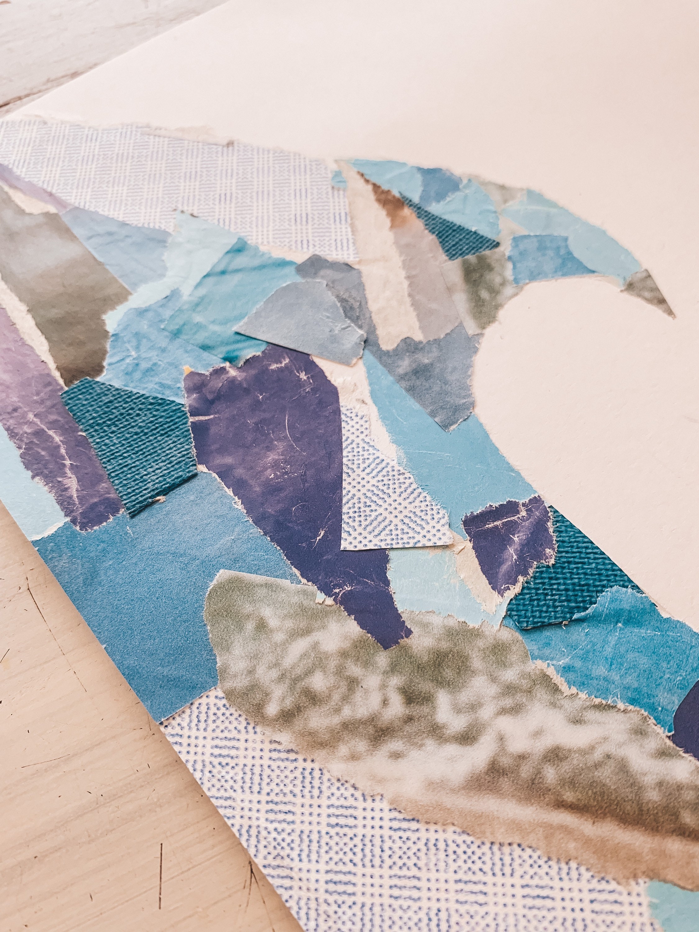 Original Beach Wave Collage Art Made With Recycled Materials - Etsy