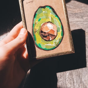 Original Framed Avocado Collage Artwork Made With Recycled Materials - Etsy