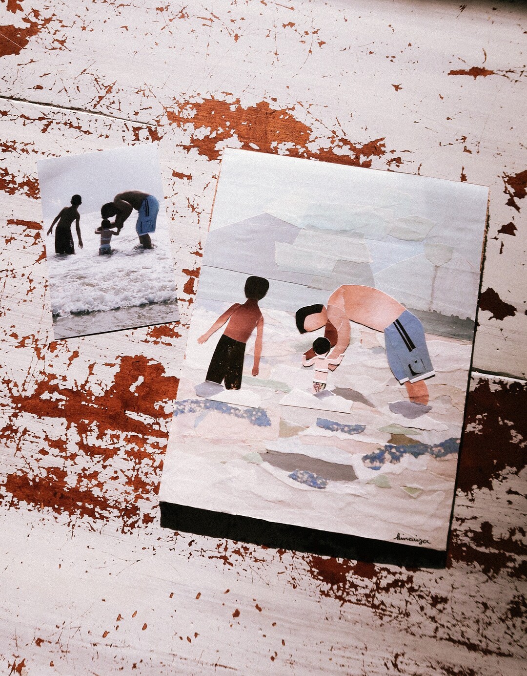 Custom Original Family Portrait Collage Art Made With Recycled ...
