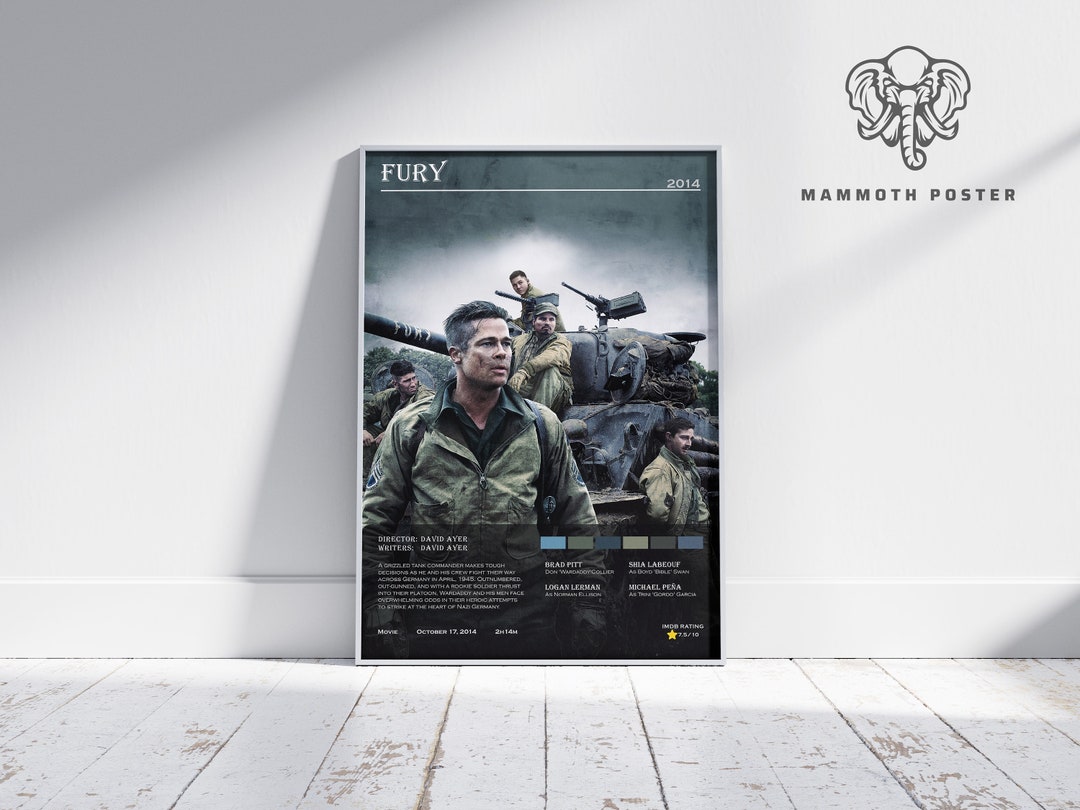 Fury Brad Pitt Poster