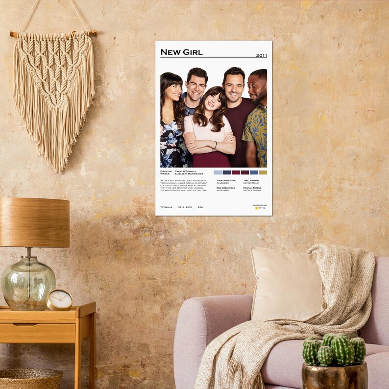 New Girl TV Series Poster Minimalist Movie Poster Vintage Retro Home ...