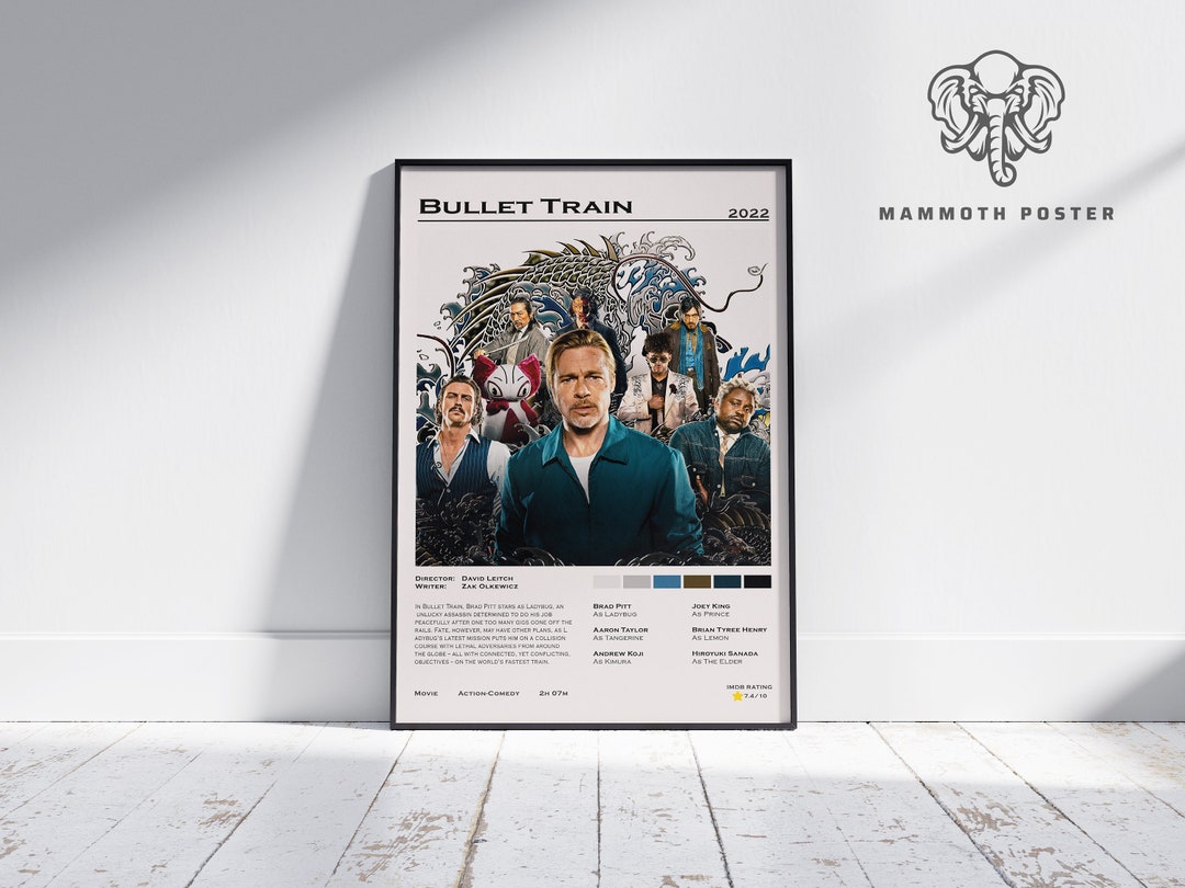 Bullet Train Movie Poster: Custom Wall Art Print Christimas Gifts - Etsy