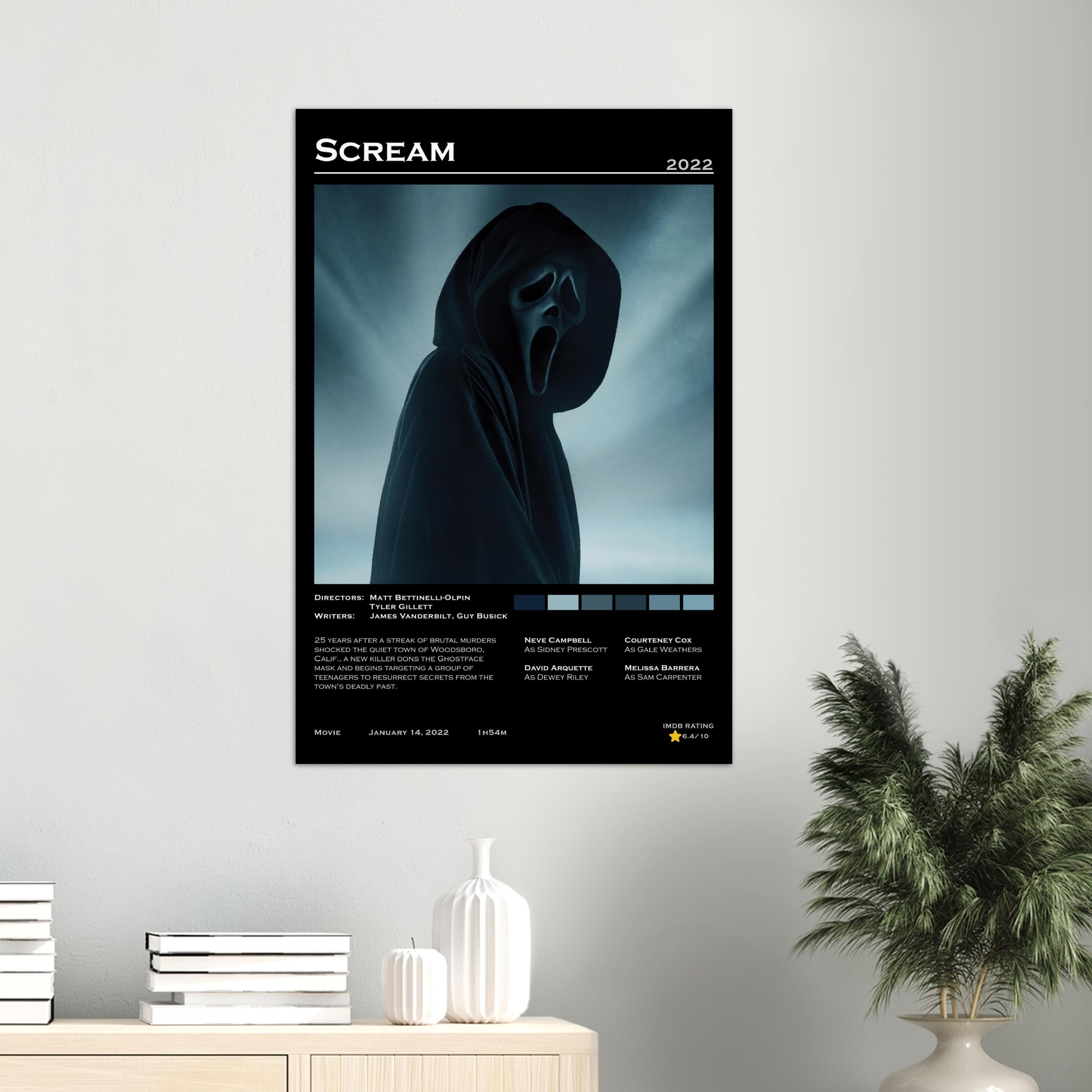 Scream Horror Poster Minimalist Movie Poster Vintage Retro Home Decor ...