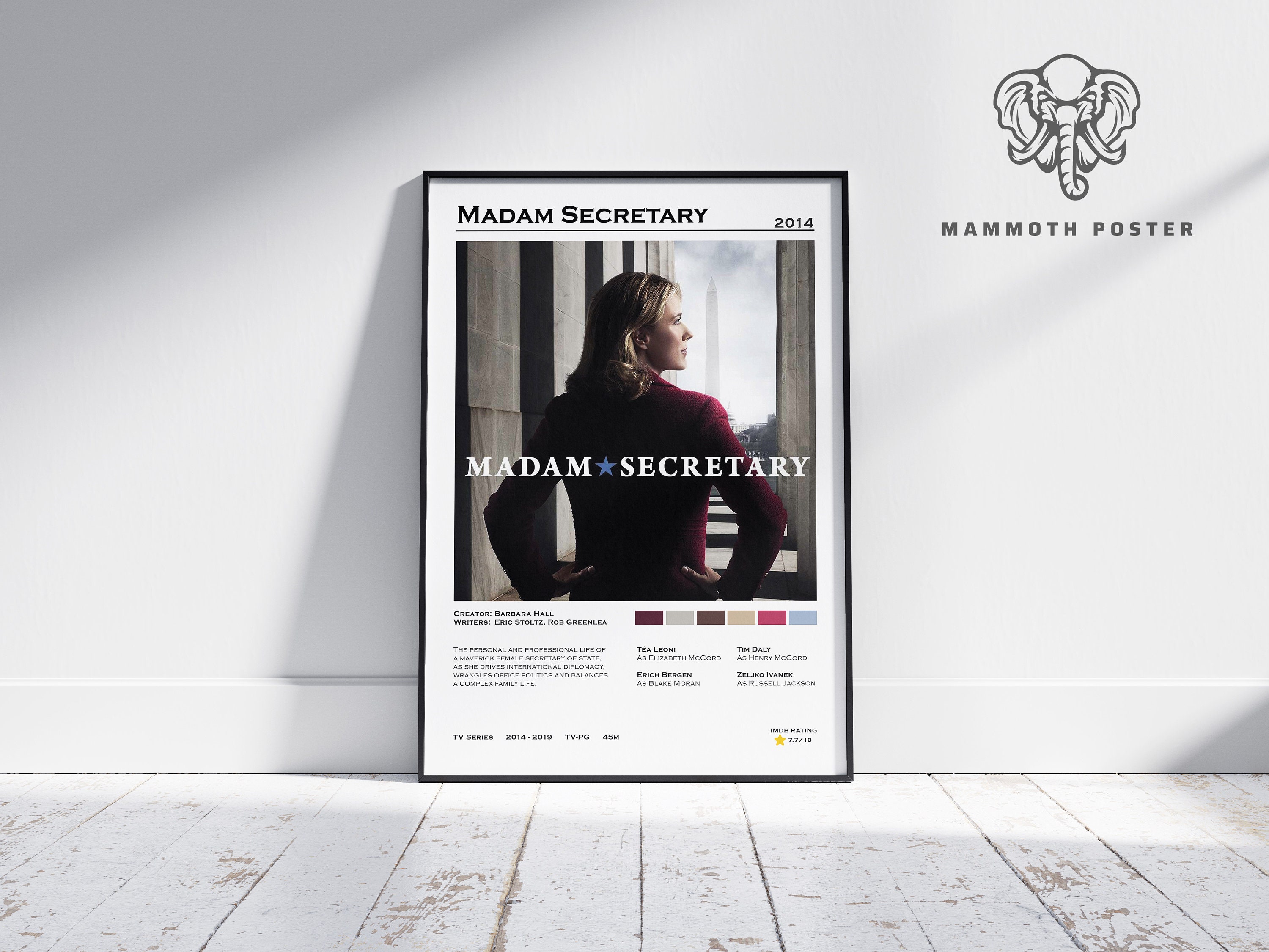 Madam Secretary TV Series Poster Minimalist Movie Poster Vintage Retro ...