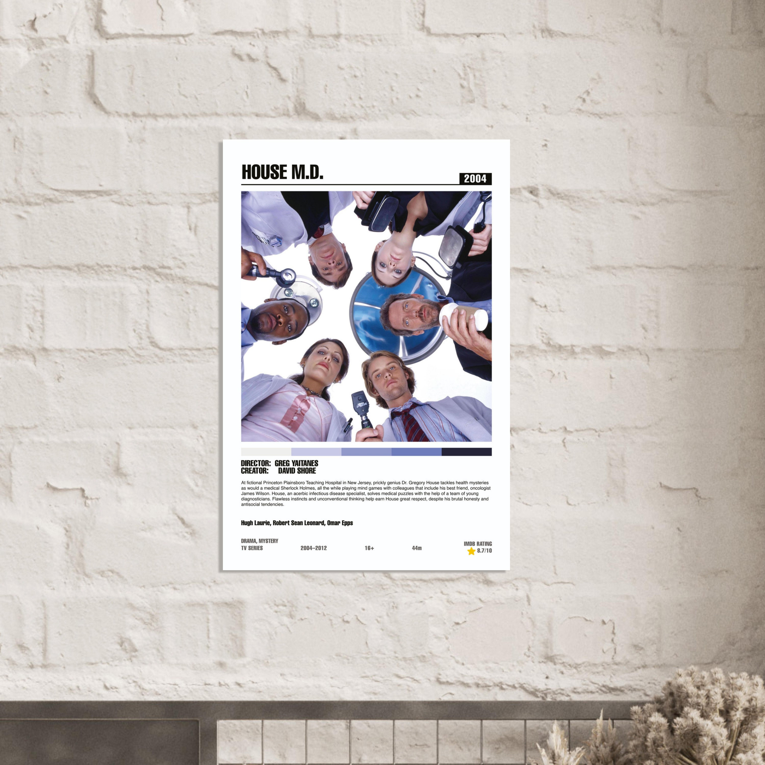 House M.D. TV Series Poster Minimalist Movie Poster Vintage Retro Home ...