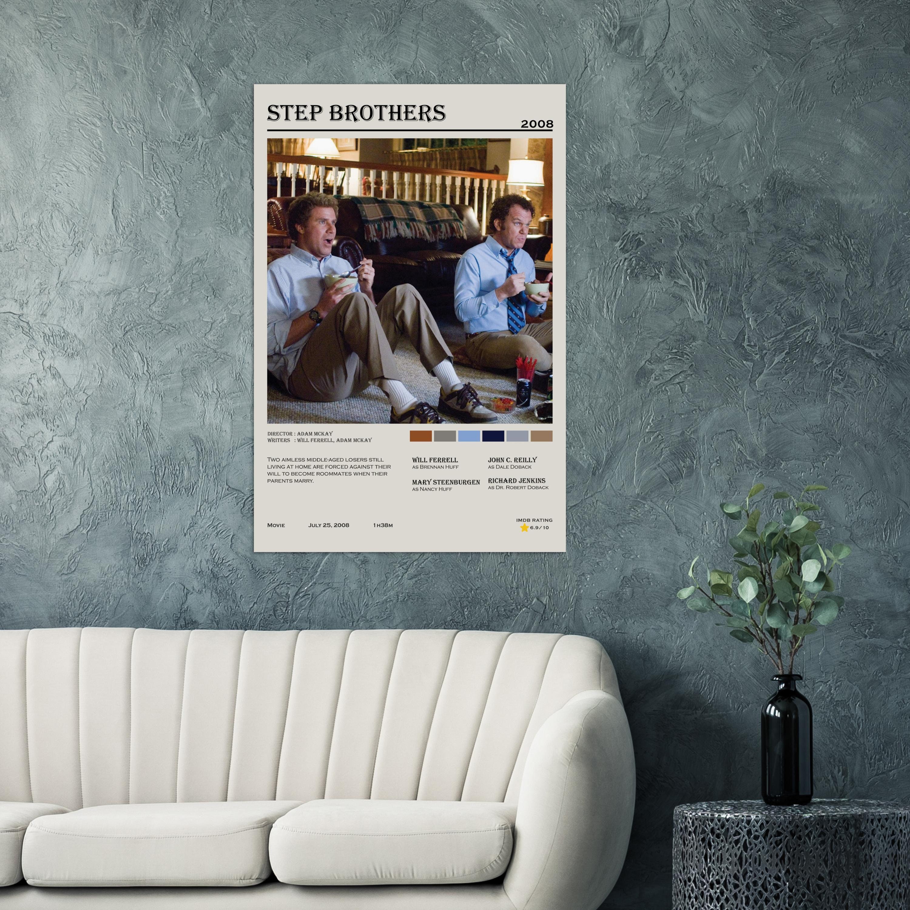 Step Brothers Adam Mckay Minimalist Movie Poster Vintage Retro Home ...
