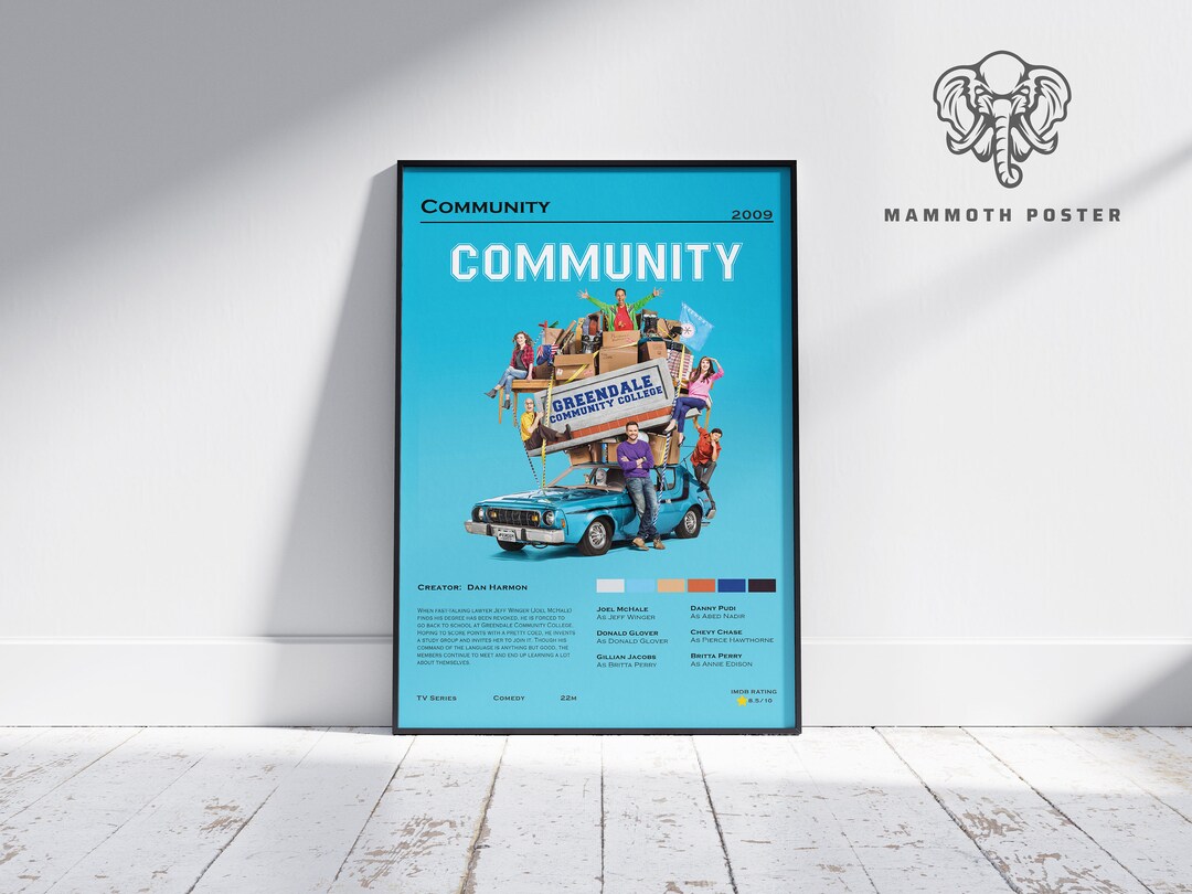 Community | TV Series Poster | Minimalist Movie Poster | Vintage Retro ...