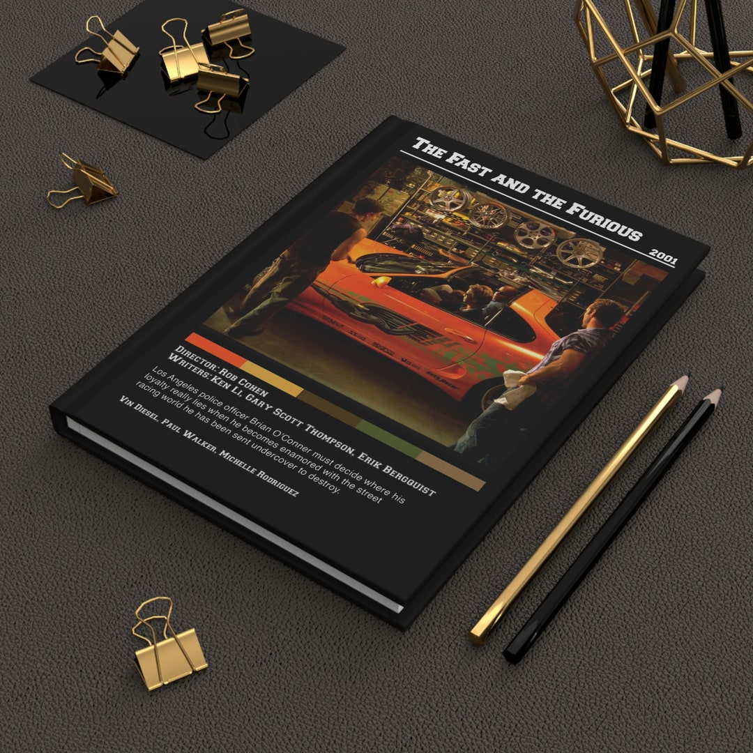 The Fast and the Furious Notebook | Action Movie | Fine Art Journal ...