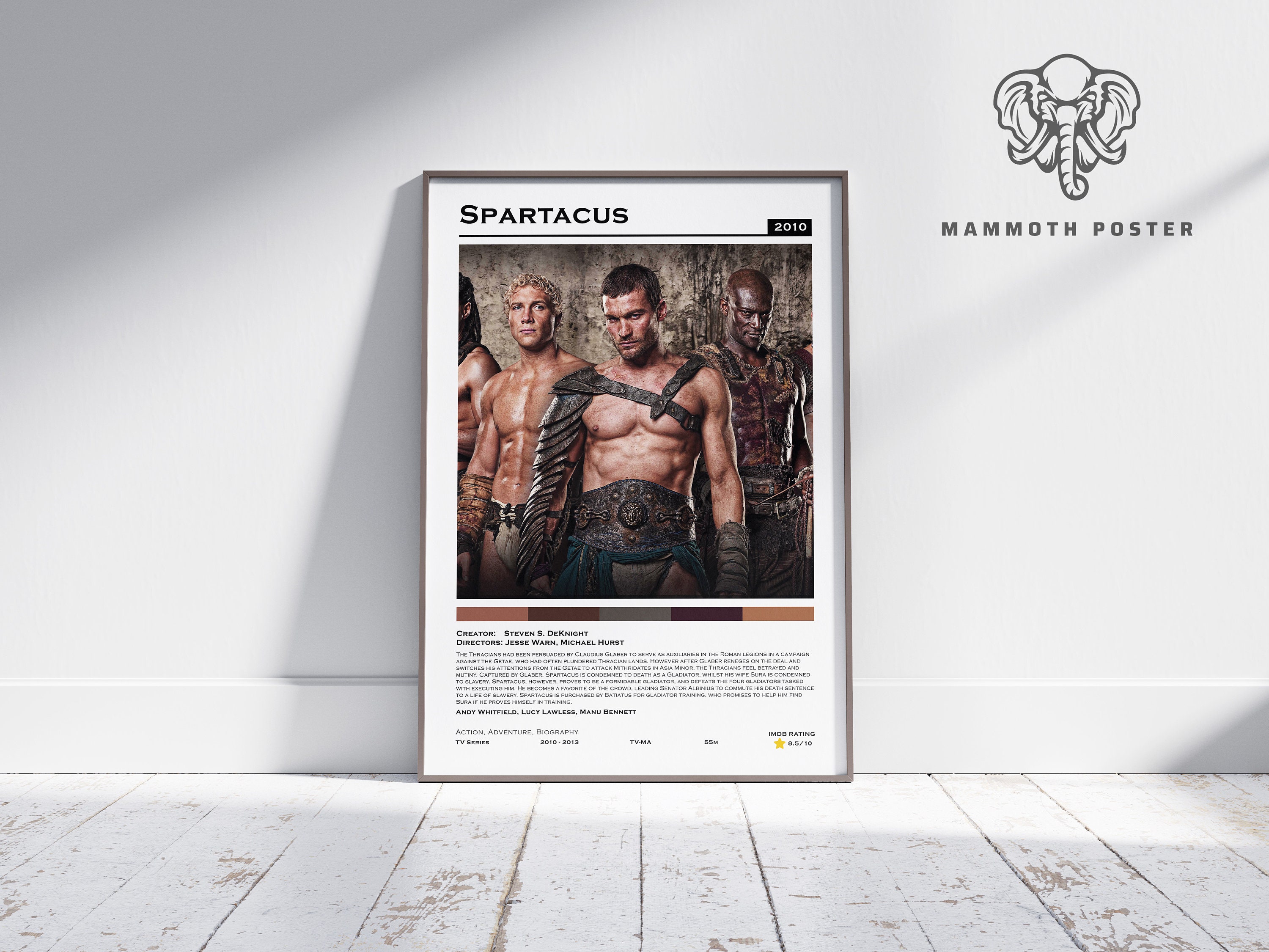 Spartacus TV Series Poster Minimalist Movie Poster Vintage Retro Home ...