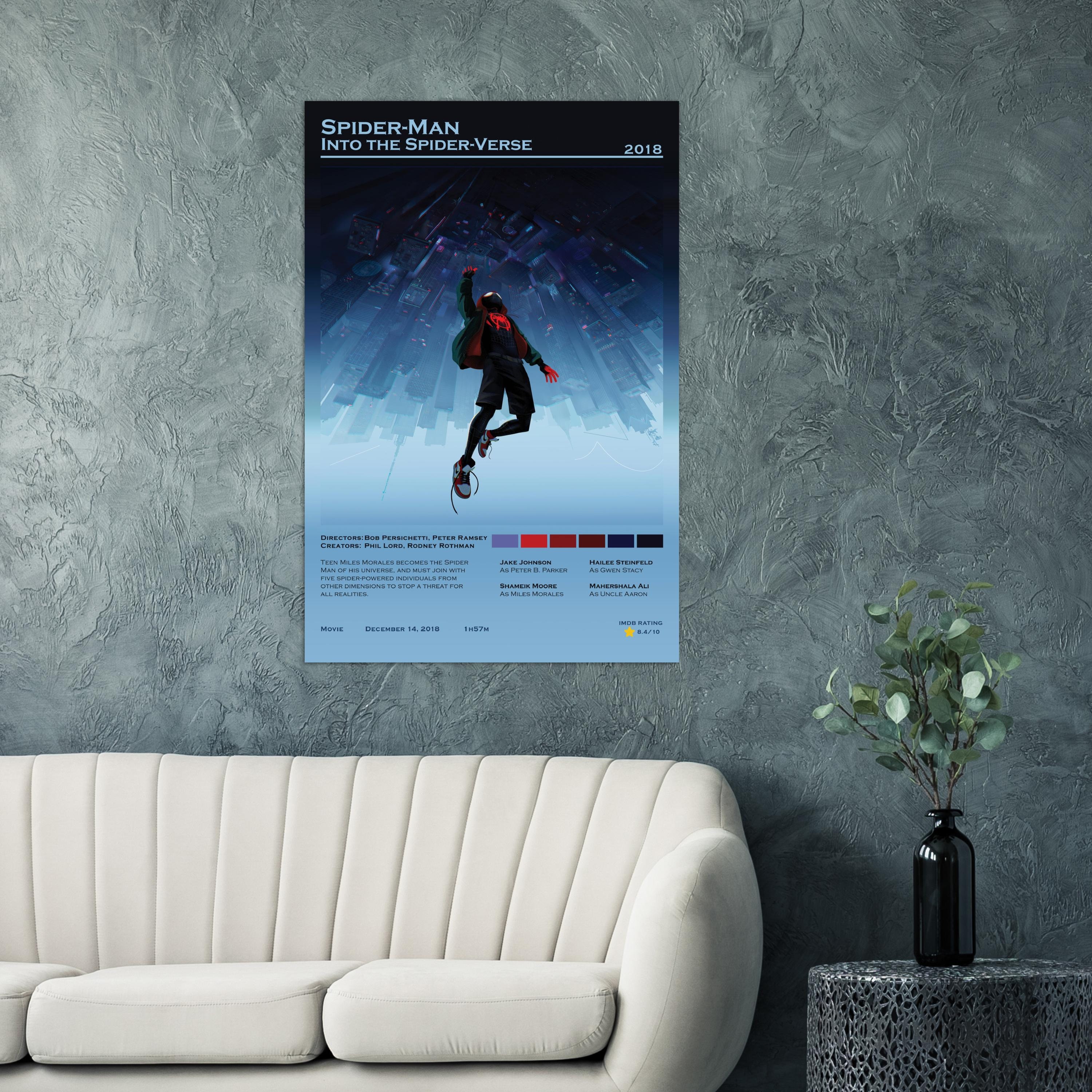 Spider-man Into The Spider-verse Peter Parker Minimalist Movie Poster 
