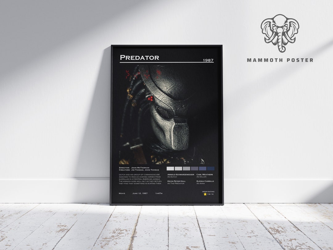 Predator Retro Movie Poster: Custom Wall Art Print Christimas Gifts - Etsy
