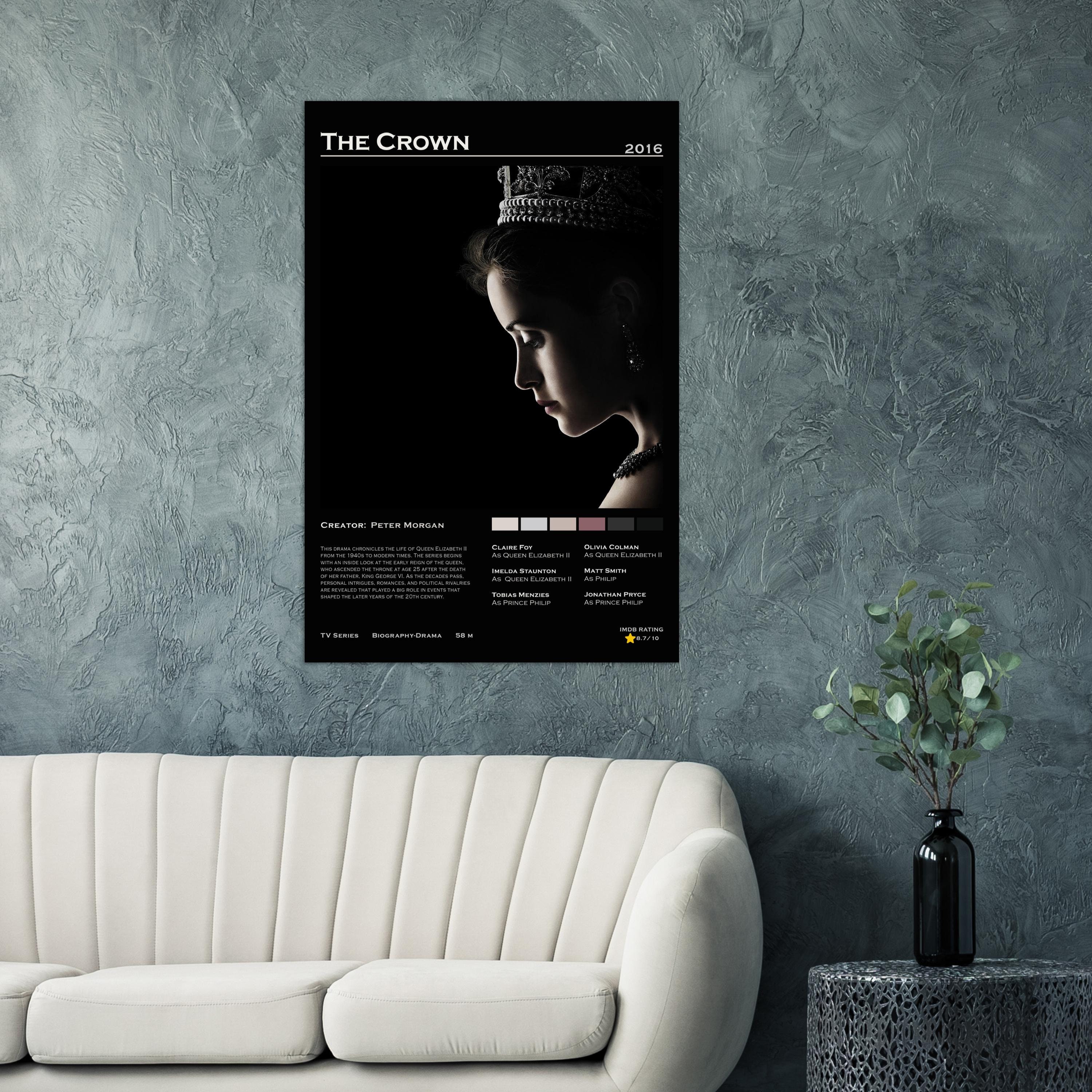 The Crown TV Series Poster Minimalist Movie Poster Vintage Retro Home ...