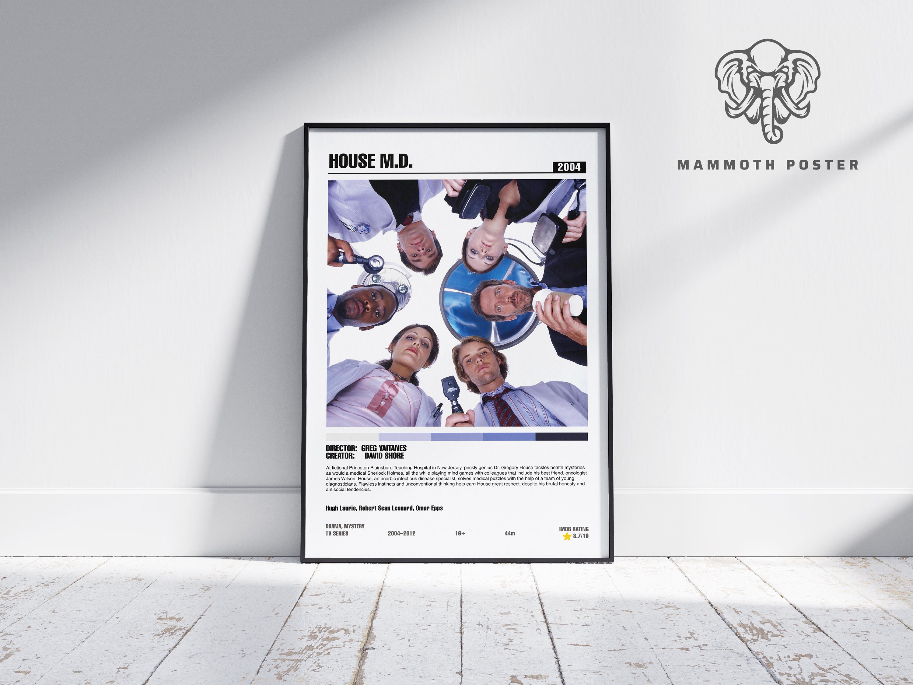 House M.D. TV Series Poster Minimalist Movie Poster Vintage Retro Home ...