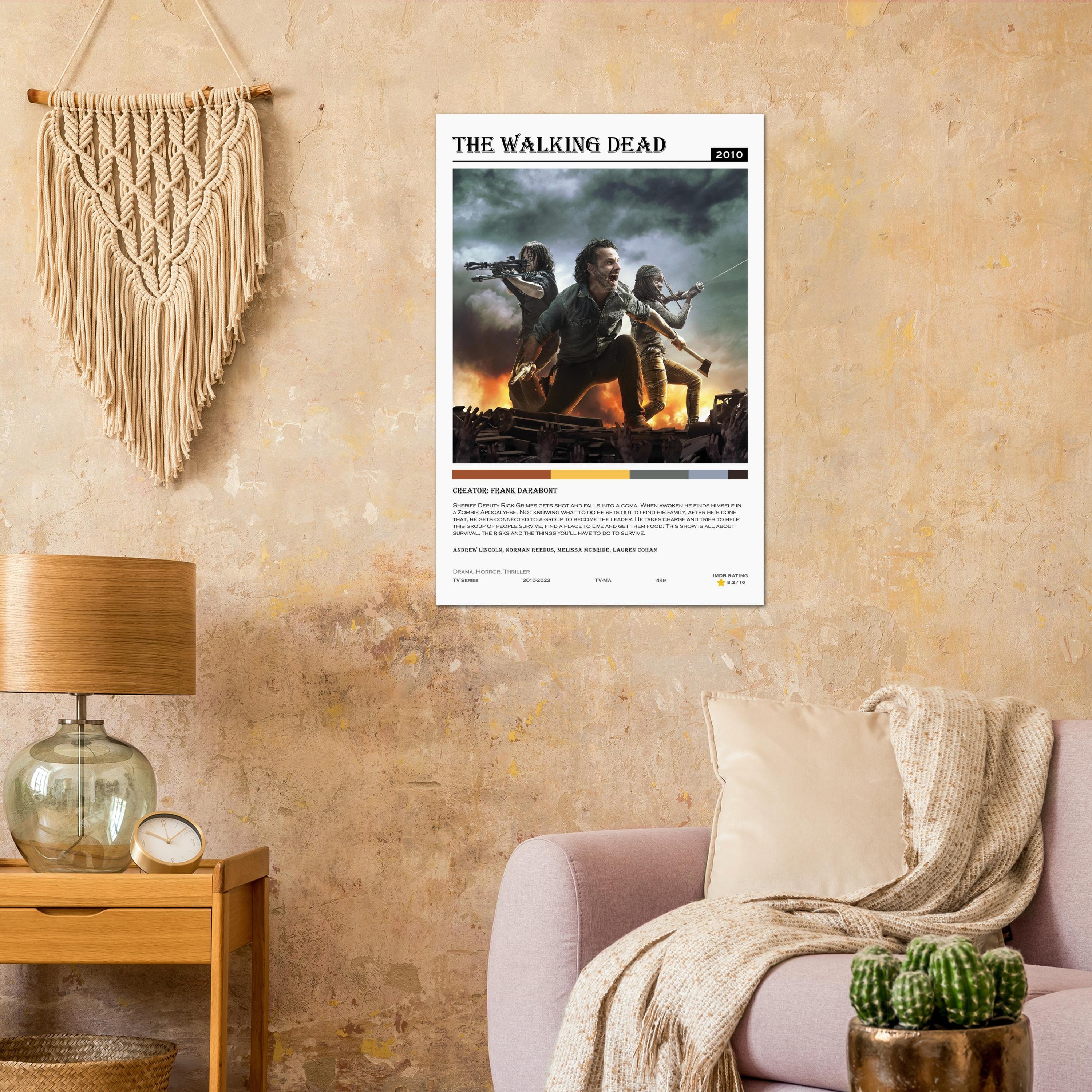 The Walking Dead TV Series Poster Minimalist Movie Poster Vintage Retro ...