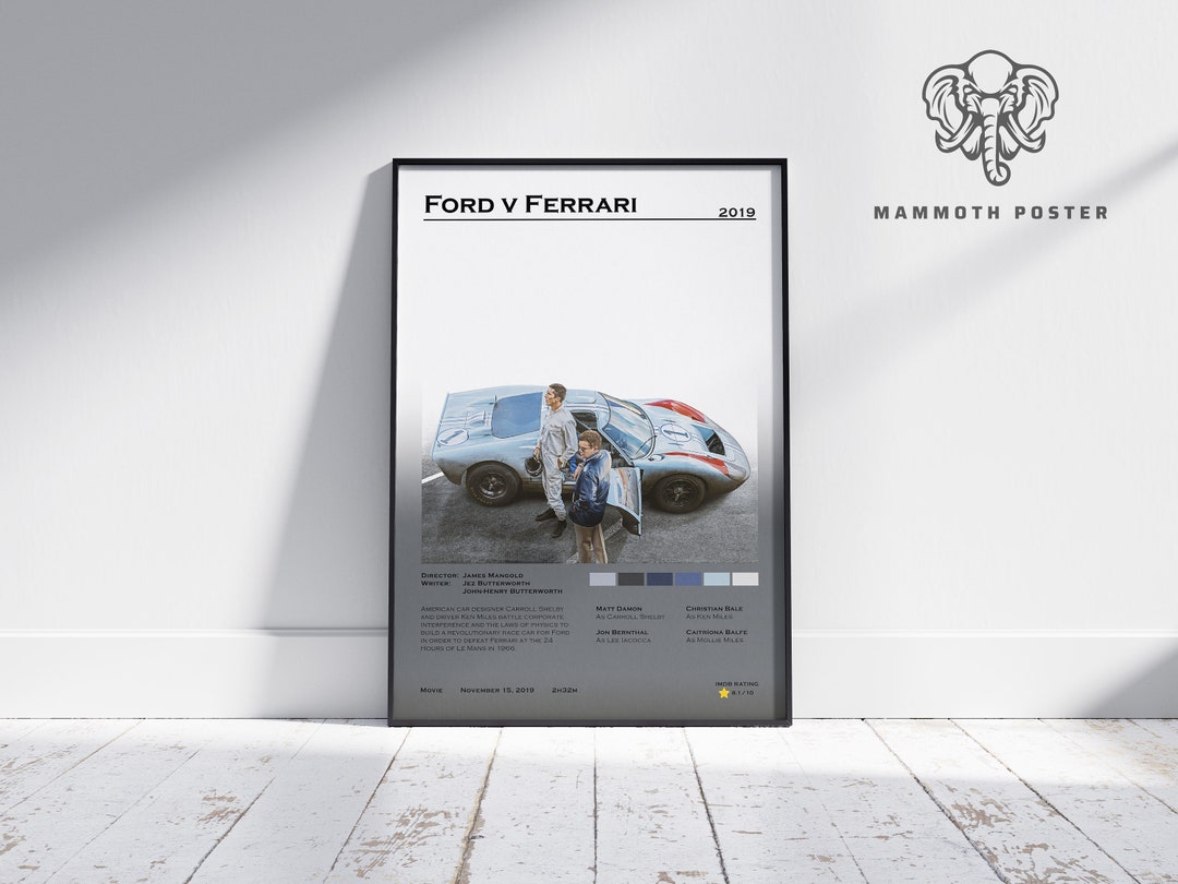 Ford V Ferrari Movie Poster: Custom Wall Art Print Christimas Gifts - Etsy
