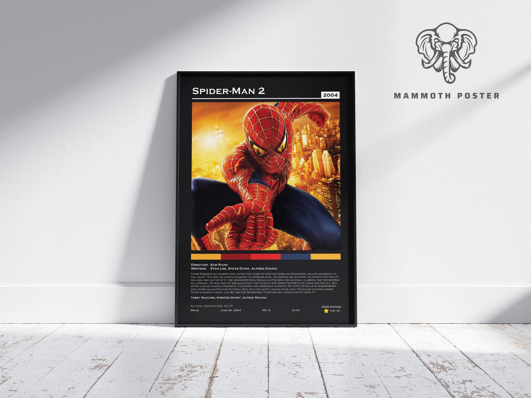 Spider-man 2 | Sam Raimi | Marvel Movie Poster | Vintage Retro Home ...