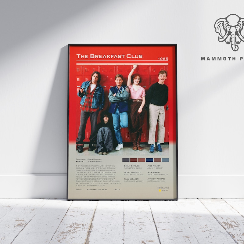 The Breakfast Club Poster - Etsy