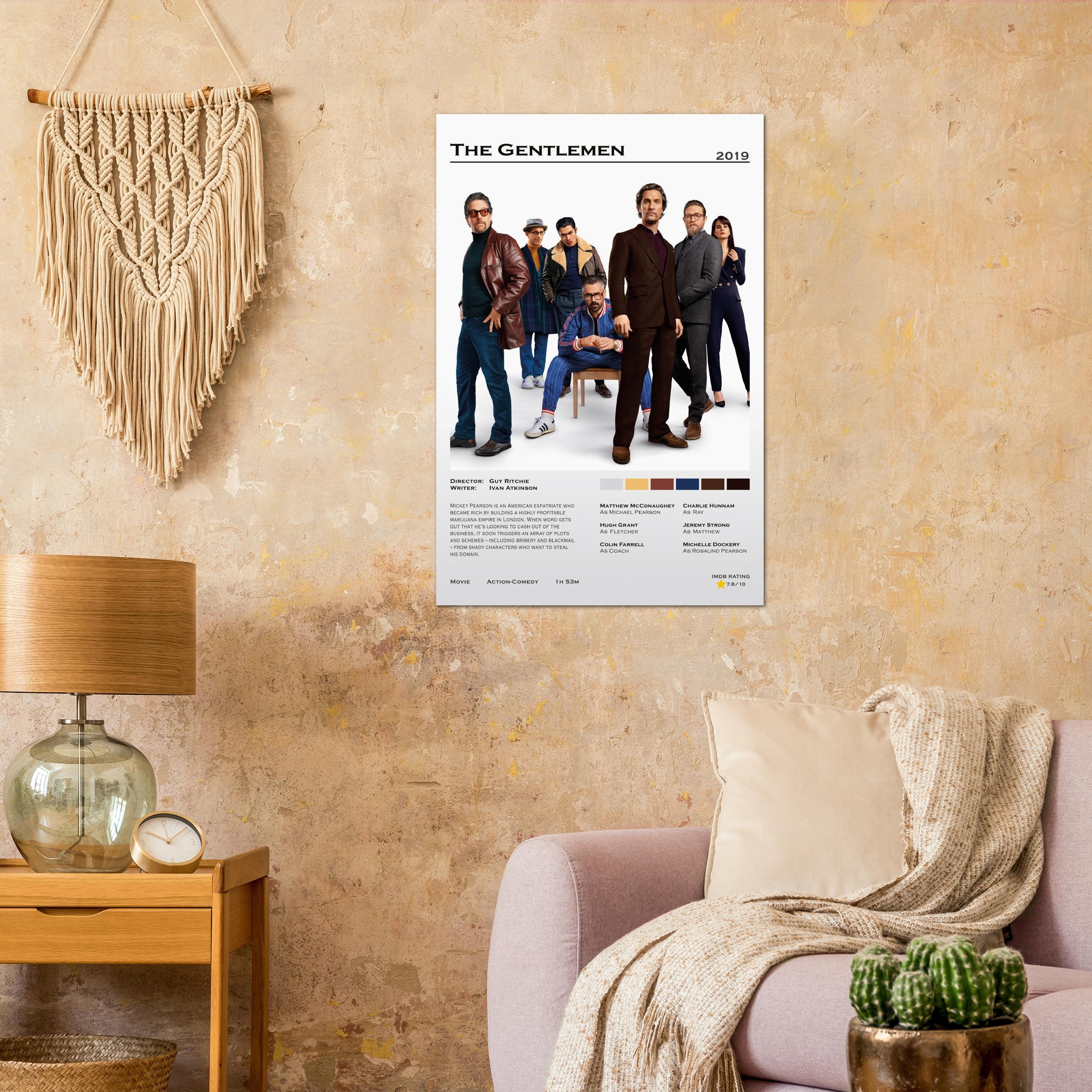 The Gentlemen Guy Ritchie Minimalist Movie Poster Vintage Retro Home ...