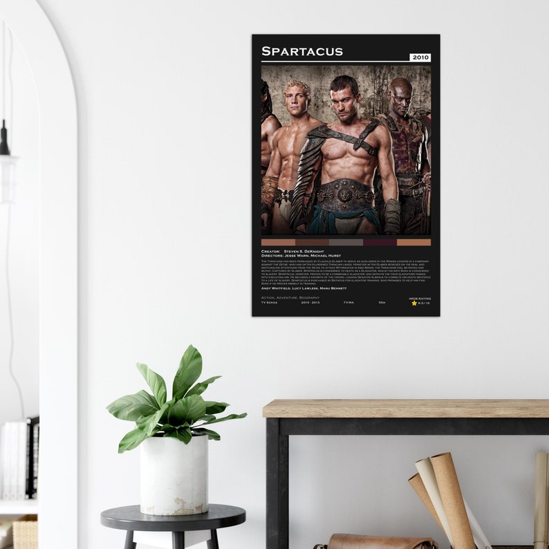 Spartacus TV Series Poster Minimalist Movie Poster Vintage Retro Home ...