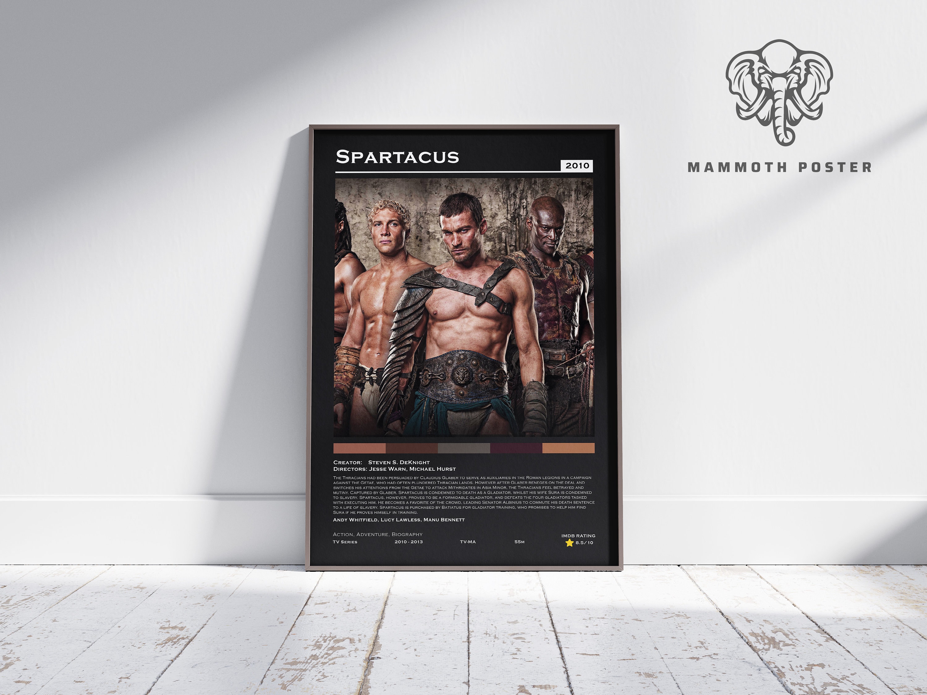 Spartacus TV Series Poster Minimalist Movie Poster Vintage Retro Home ...