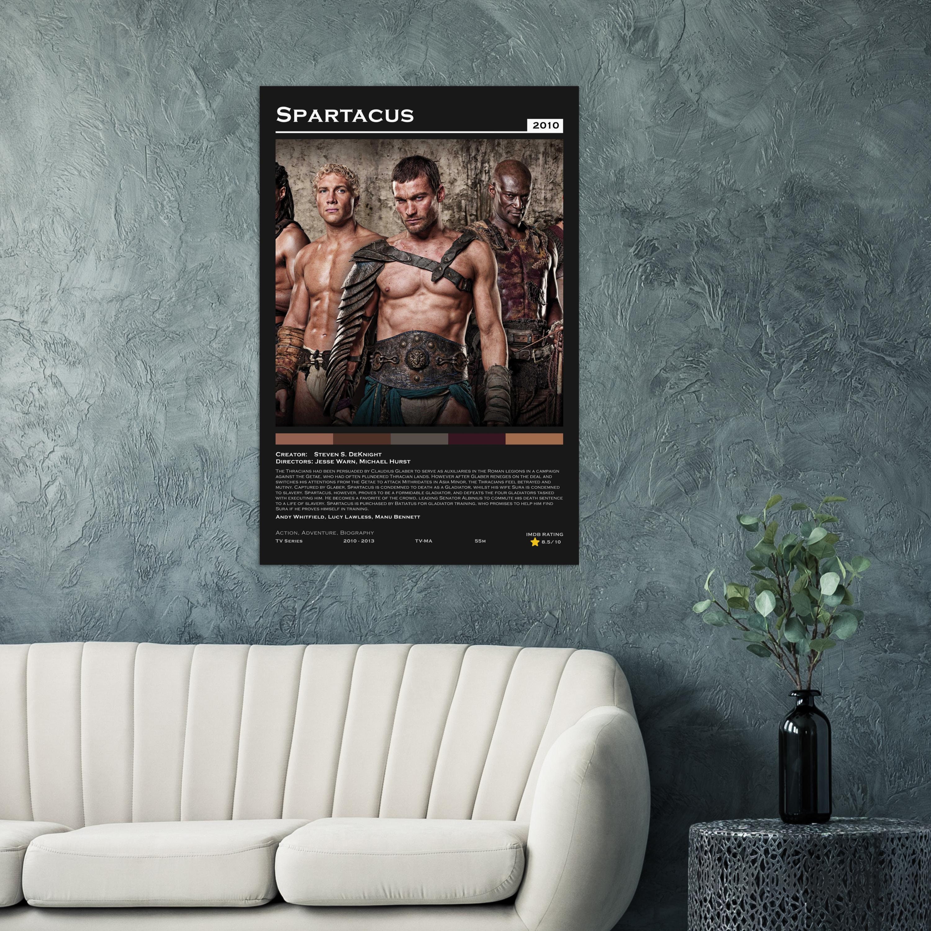 Spartacus TV Series Poster Minimalist Movie Poster Vintage Retro Home ...