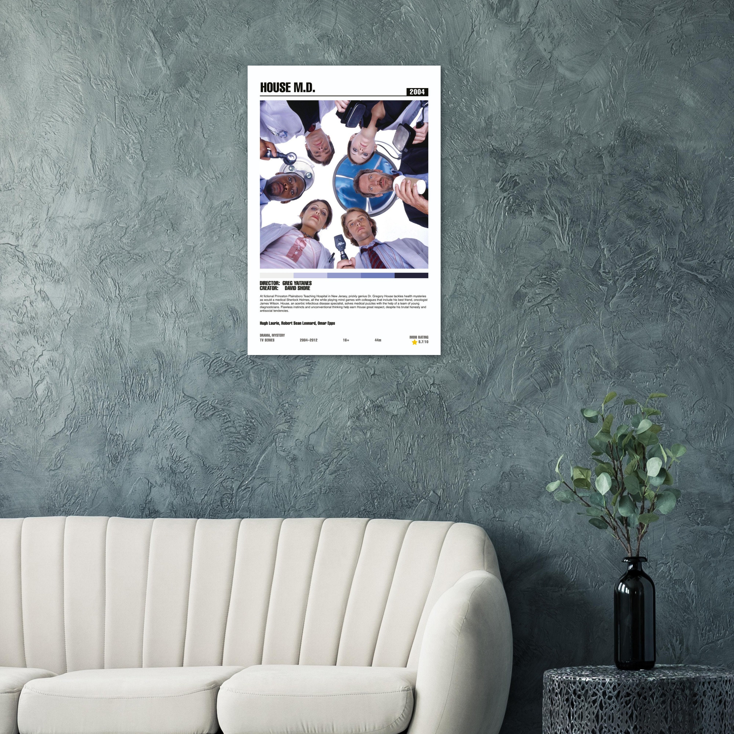 House M.D. TV Series Poster Minimalist Movie Poster Vintage Retro Home ...